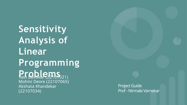 Operations Research - Sensitivity Analysis | PPTX