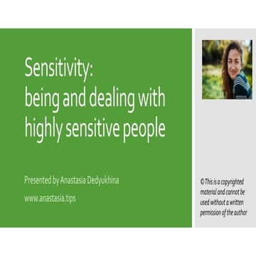 Being and dealing with highly sensitive people | PPTX