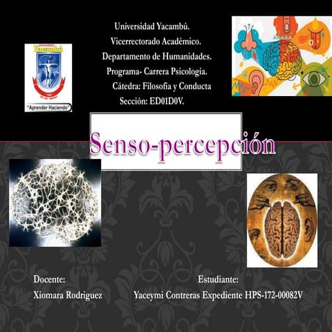 Psicofisiología de la sensopercepción | PPTX
