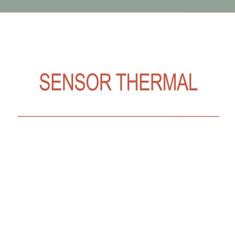 penjelasan tentang sensor thermal komputer | PPTX