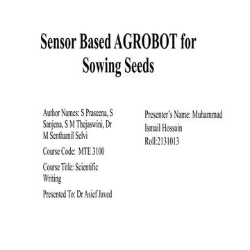 Sensor Based AGROBOT for Sowing Seeds.pptx