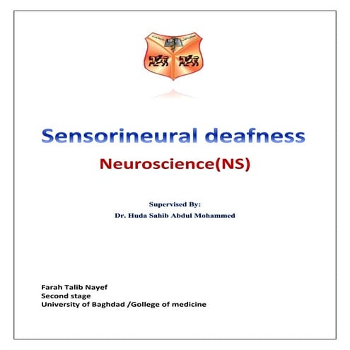 Sensorineural deafness 2018 | PDF