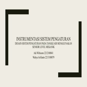 Sensor level mekanis | PPTX