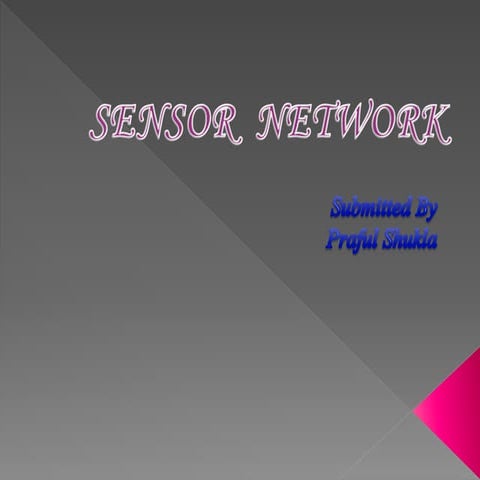 Sensor network | PPT