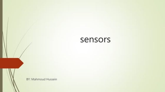 sensors (It`s type) | PPT