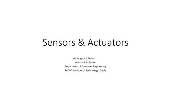 IoT Sensing and Actuation.pdf | Internet of Things | Internet