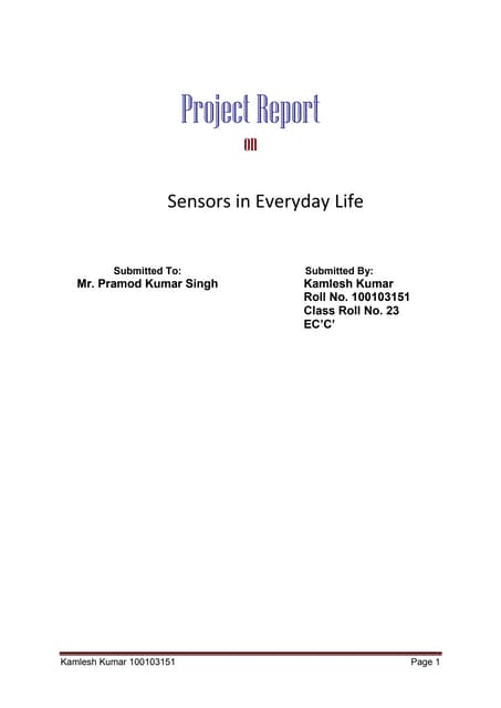 History of sensors | PPT