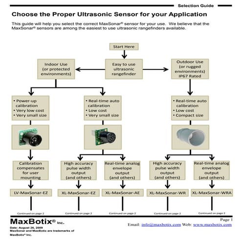 Sensor selection guide | PDF