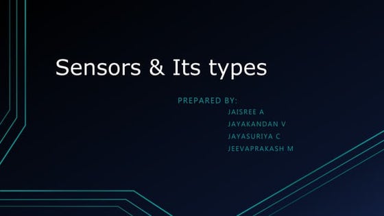 Sensors in IOT | PPTX