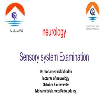 sensory system examination | PPTX