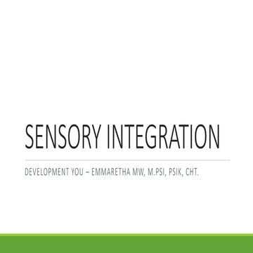 Sensory Integration in Children | PPTX