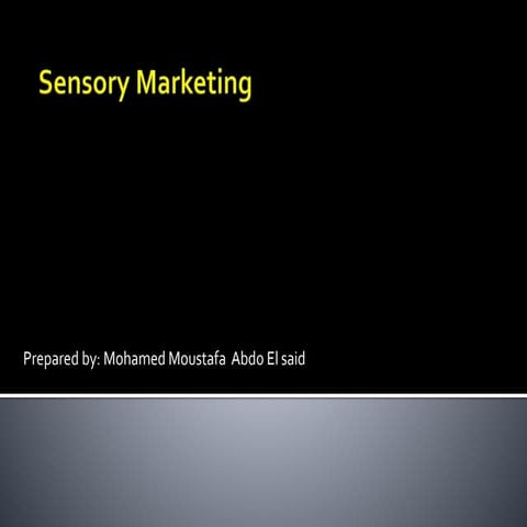 Sensory market | PPTX