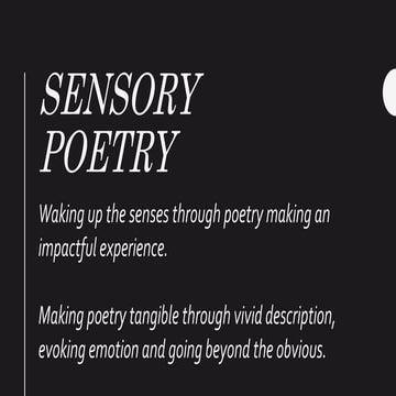 Sensory poetry ppt ms. sherri | PPT