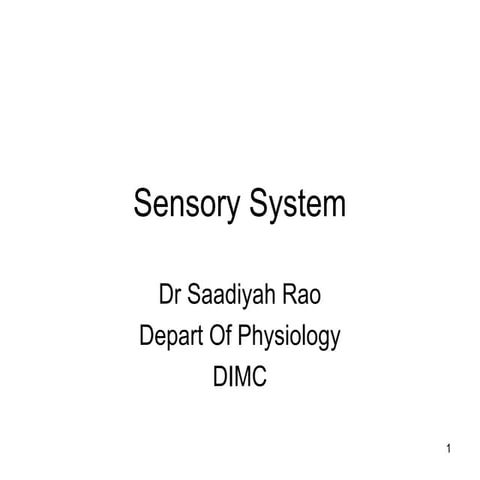 Sensory system | PPT