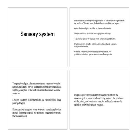 Examination of sensory system | PDF