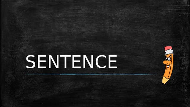 Sentence structure and it's types | PPT