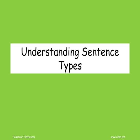 Sentence Types | PPT