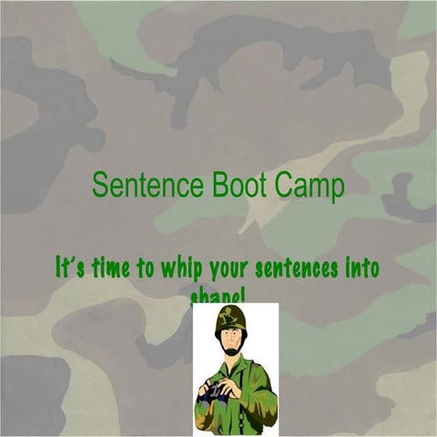Sentence boot camp | PPT