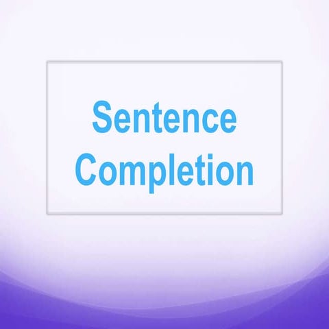 Sentence completion | PPTX