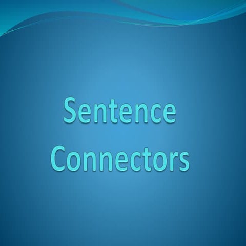 Sentence connectors | PPTX