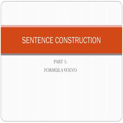 Sentence construction technique | PDF