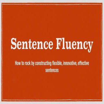 Sentence fluency | PDF