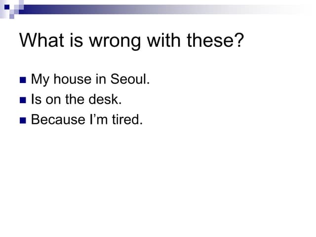 Sentence vs-fragment | PPT