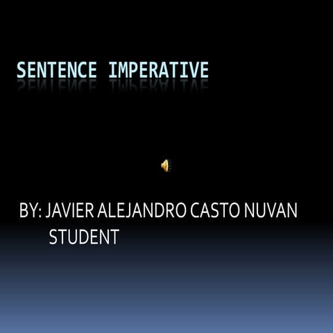 Sentence Imperative | PPTX