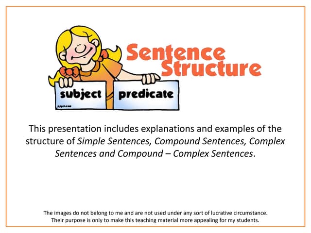 Simple & Compound Sentences PPT | POTX