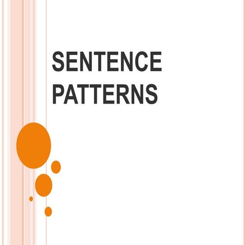 Sentence patterns | PPTX