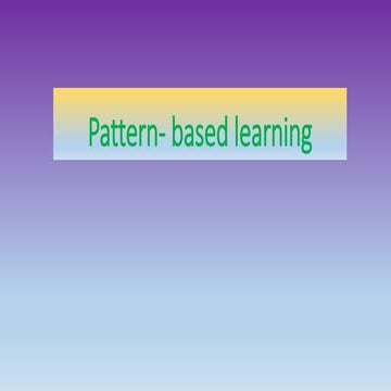 Sentence patterns_pattern based learning | PPT