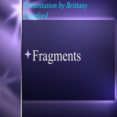 Sentence fragment | PPT