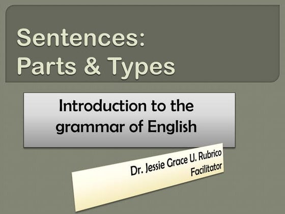 Sentence patterns | PPTX