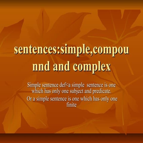 Sentences | PPT