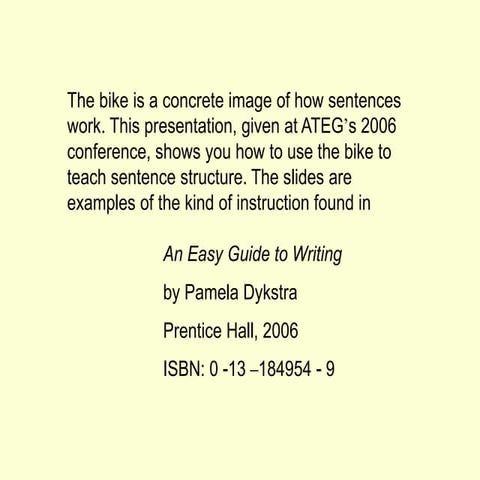 Bike Sentences | PPTX