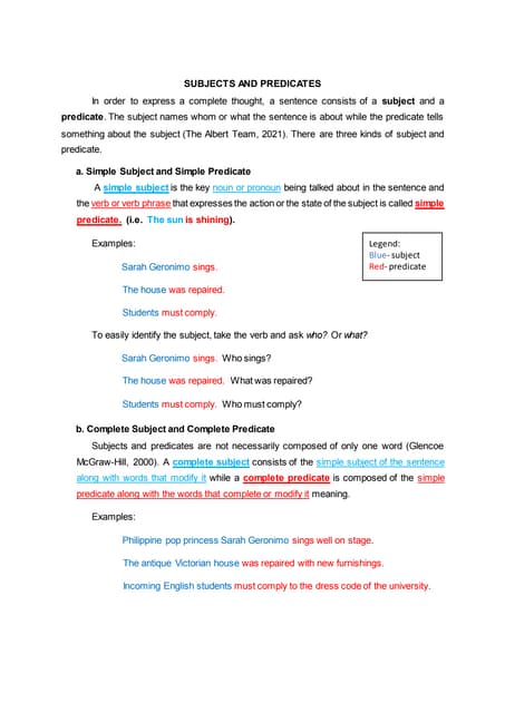 Compound Predicate Worksheets Compound Subjects And Predicates