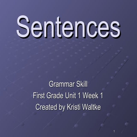 Sentences(1) | PPT