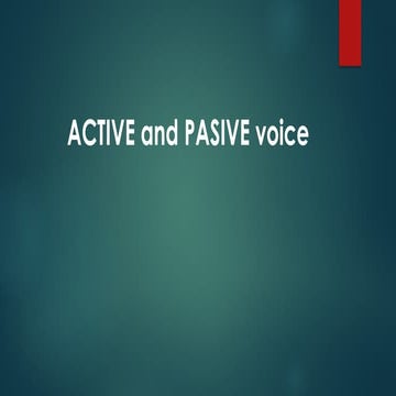 Sentences Active and Passive voice - copia.pptx