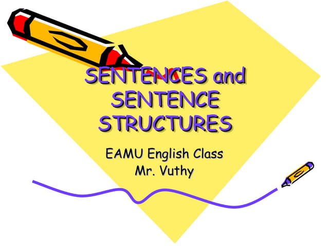Sentence structure powerpoint | PPT