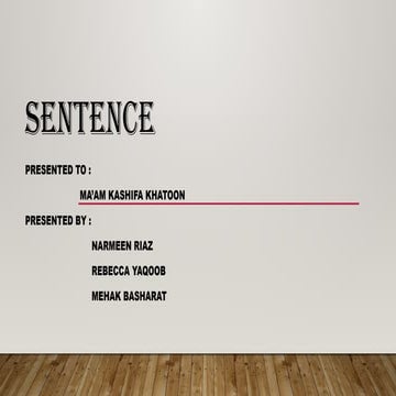 Sentence | PPT