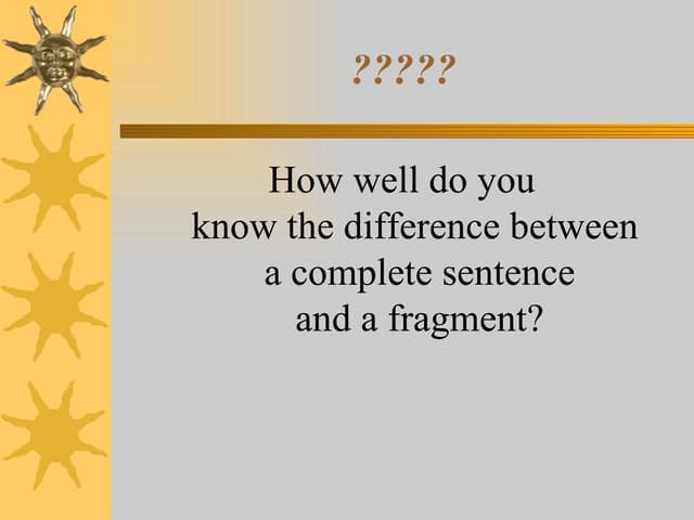 Sentence vs-fragment | PPT
