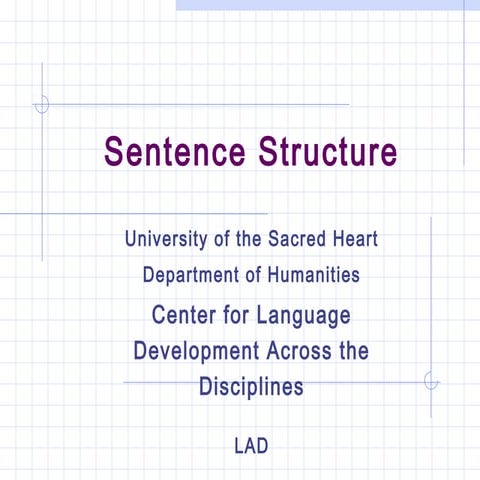 Sentence structure | PPT | Programming Languages | Computing