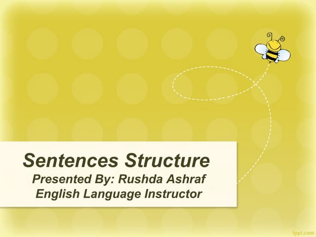 Sentence structure | PPTX