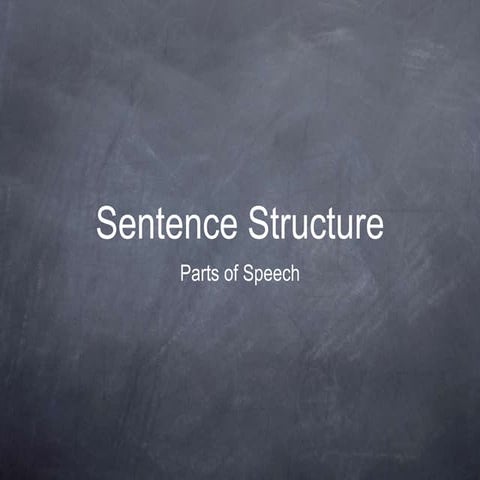 Sentence structure | PPT