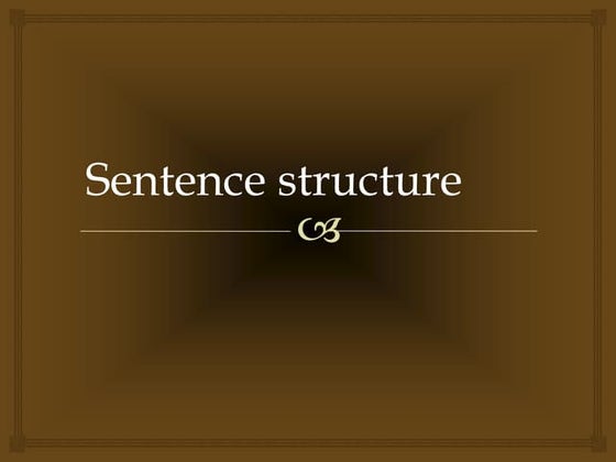 Sentenece structure jesus carrrascosa | PPT