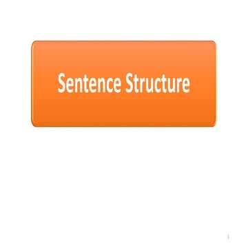 Sentence structure | PPT