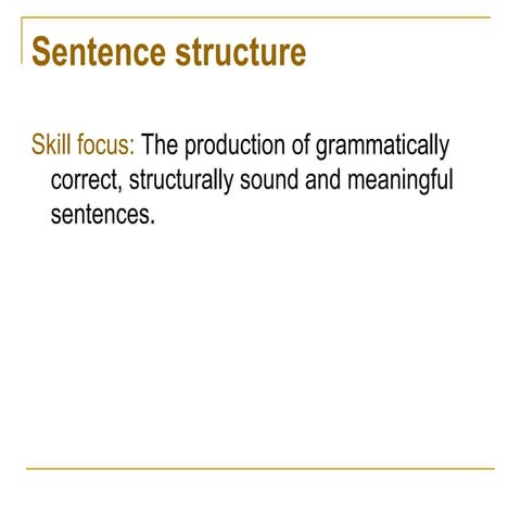 Sentence structure 3 | PPT