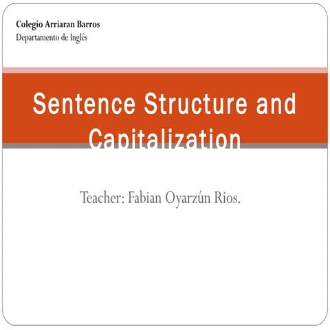 Sentence structure and capitalization | PPT