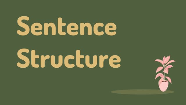 Semi detailed lesson plan for sentence structure | DOCX