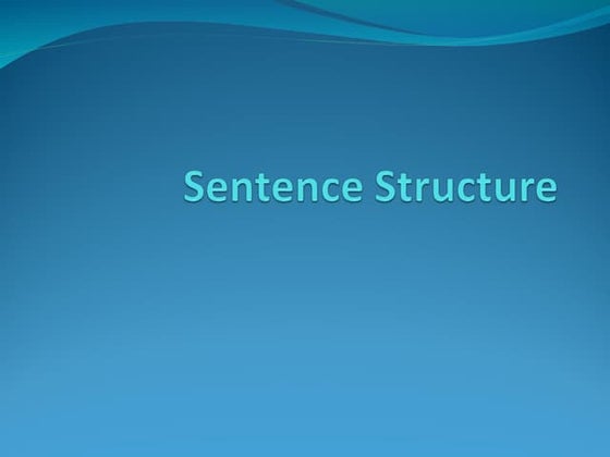 Compound sentences | PPT